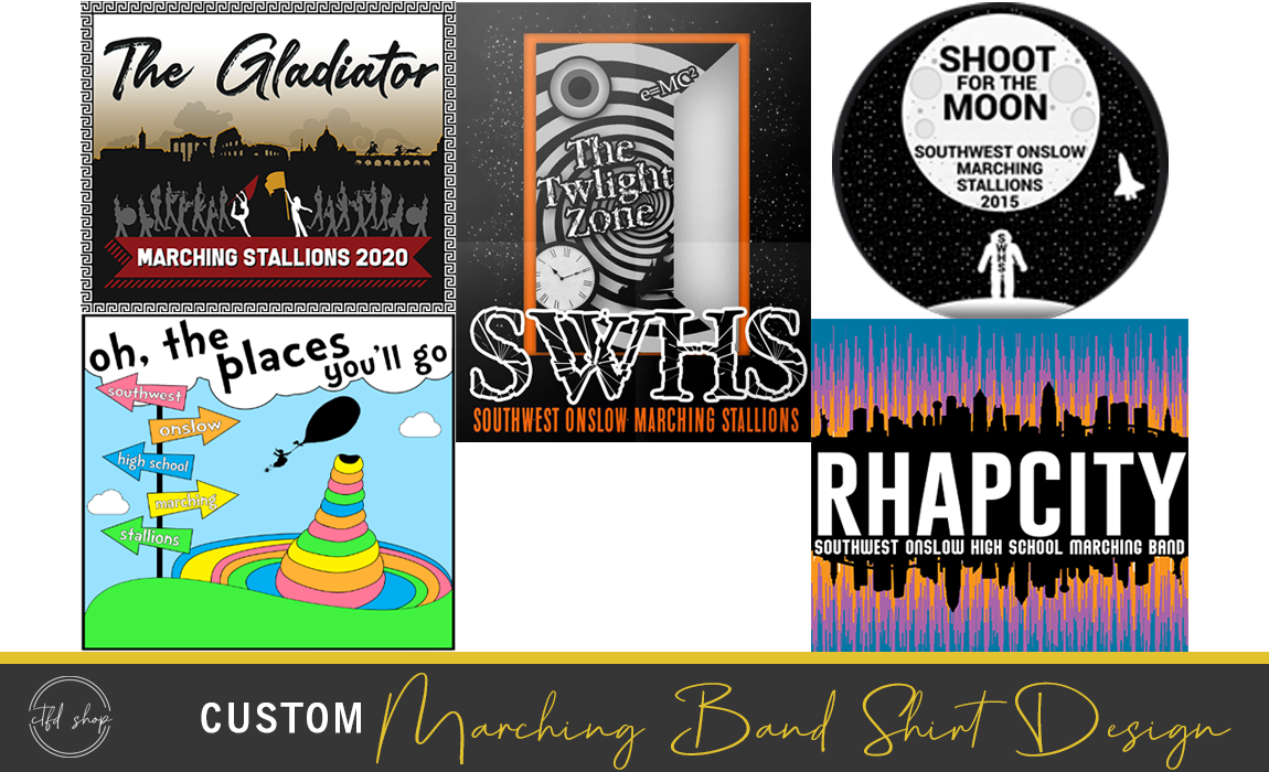 Custom Marching Band Shirt Designs ⋆